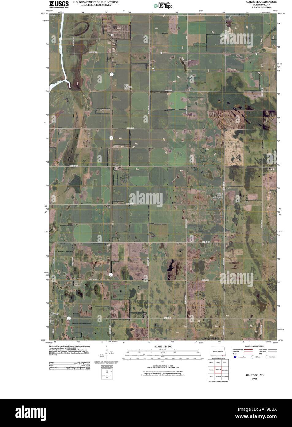 Map of oakes hi-res stock photography and images - Alamy