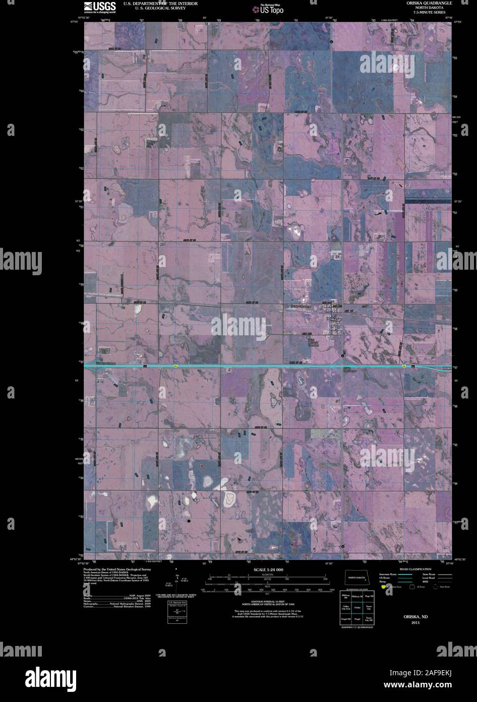 Oriska north dakota map hi-res stock photography and images - Alamy