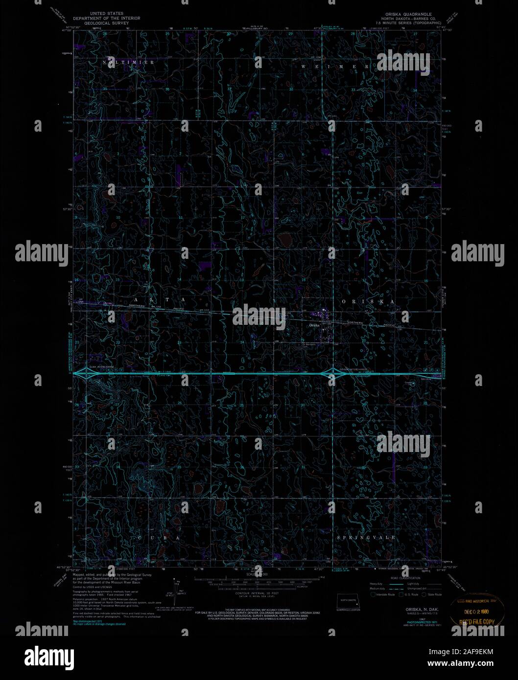 Oriska north dakota map hi-res stock photography and images - Alamy