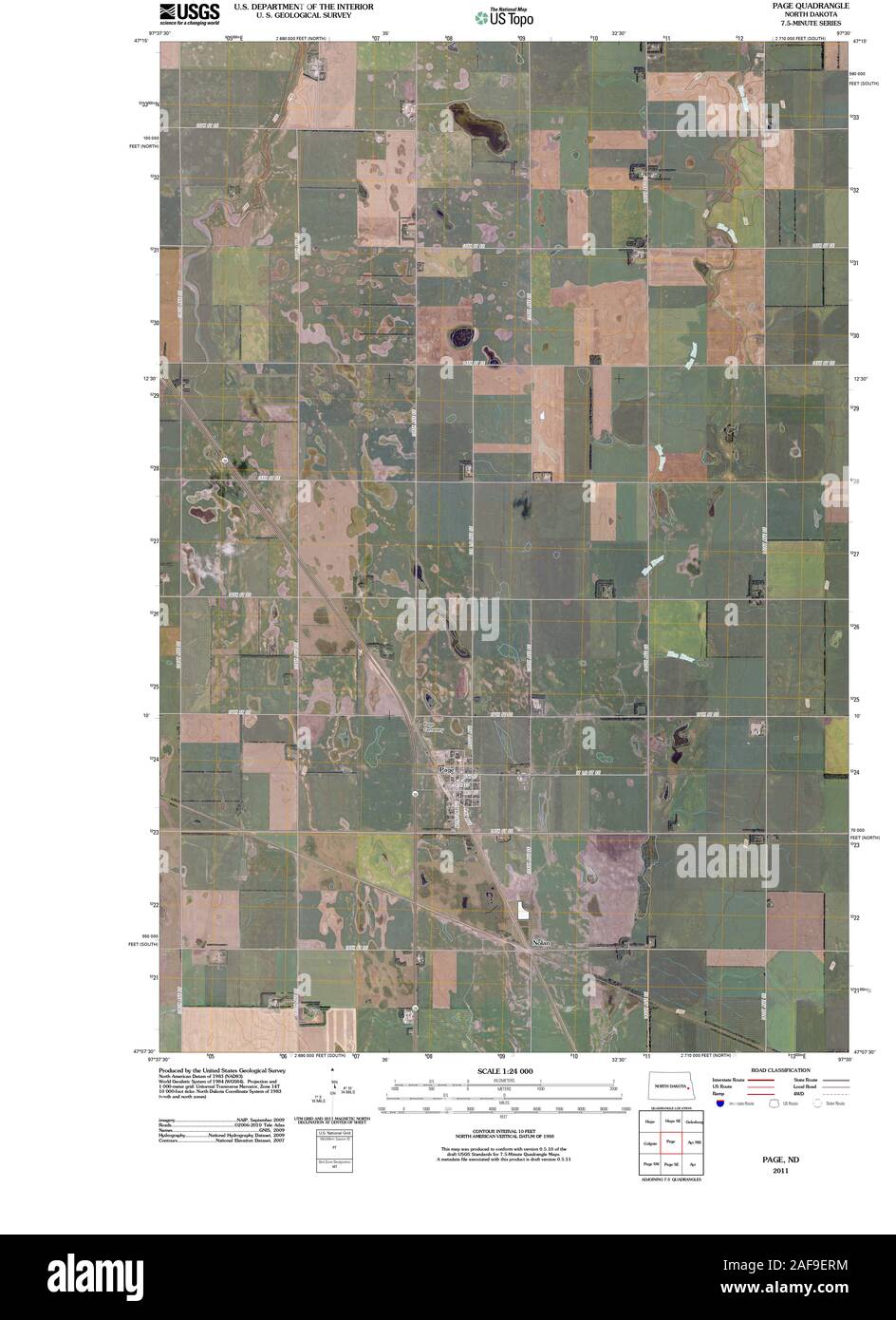 Map of page north dakota hi-res stock photography and images - Alamy