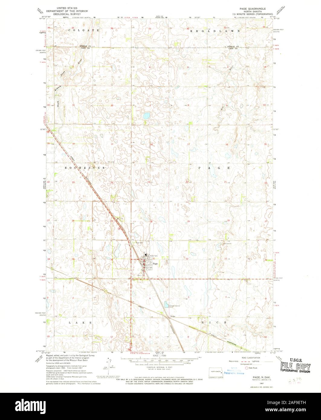 Map of page north dakota hi-res stock photography and images - Alamy
