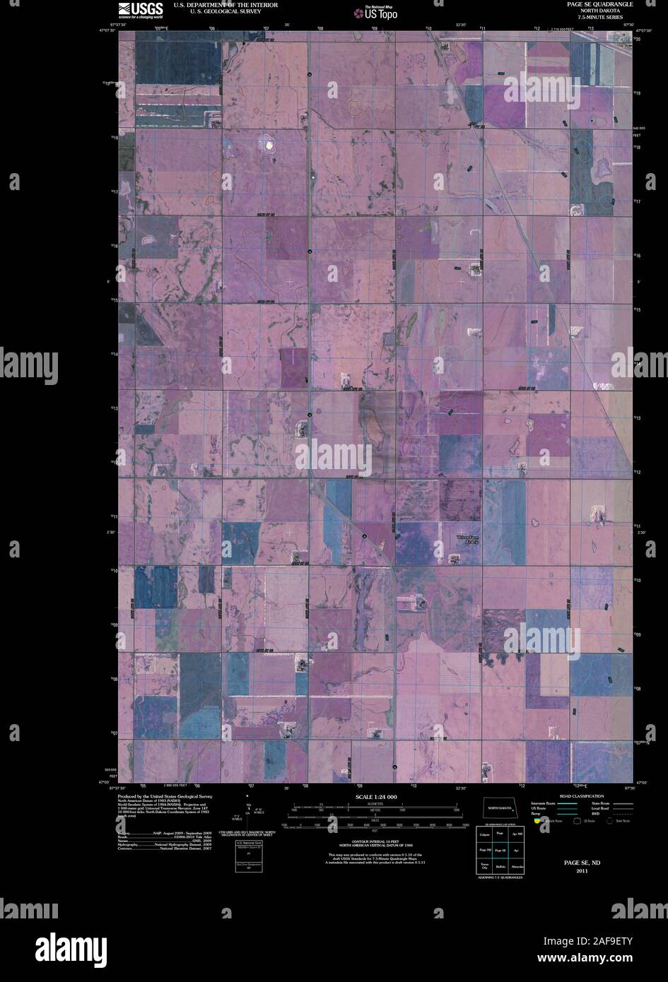 Page north dakota map hi-res stock photography and images - Alamy