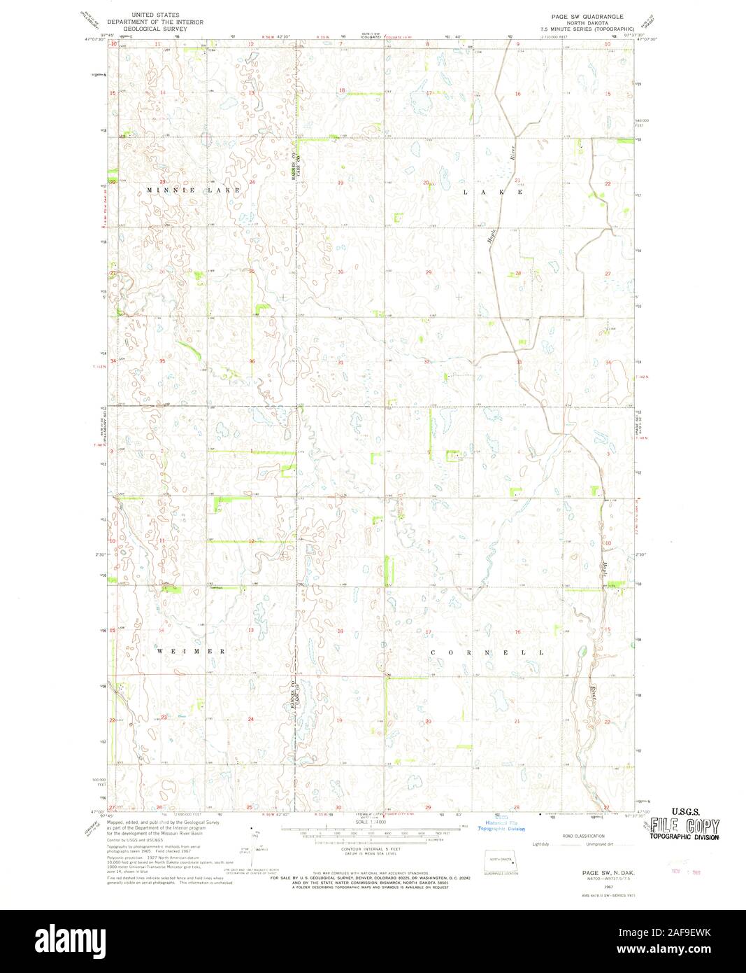 Map of page north dakota hi-res stock photography and images - Alamy