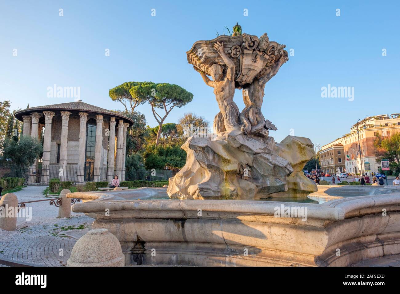 Rome fountains, Fontana dei Tritoni, Fountain of the Tritons, Piazza ...