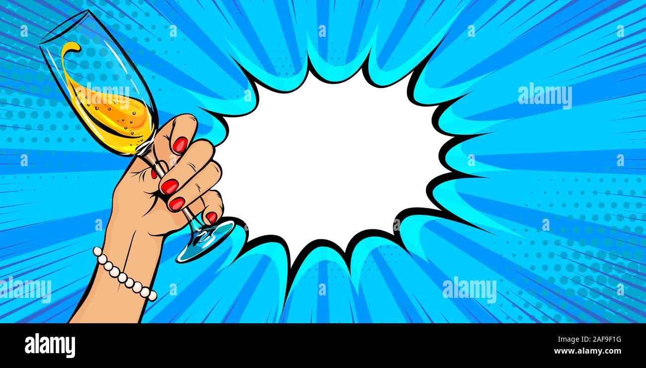 Woman holiday christmas glass Stock Vector Images - Alamy