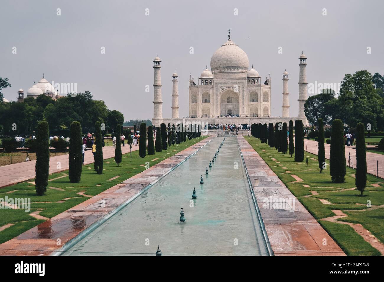 Landscape with the Taj Mahal Stock Photo - Alamy