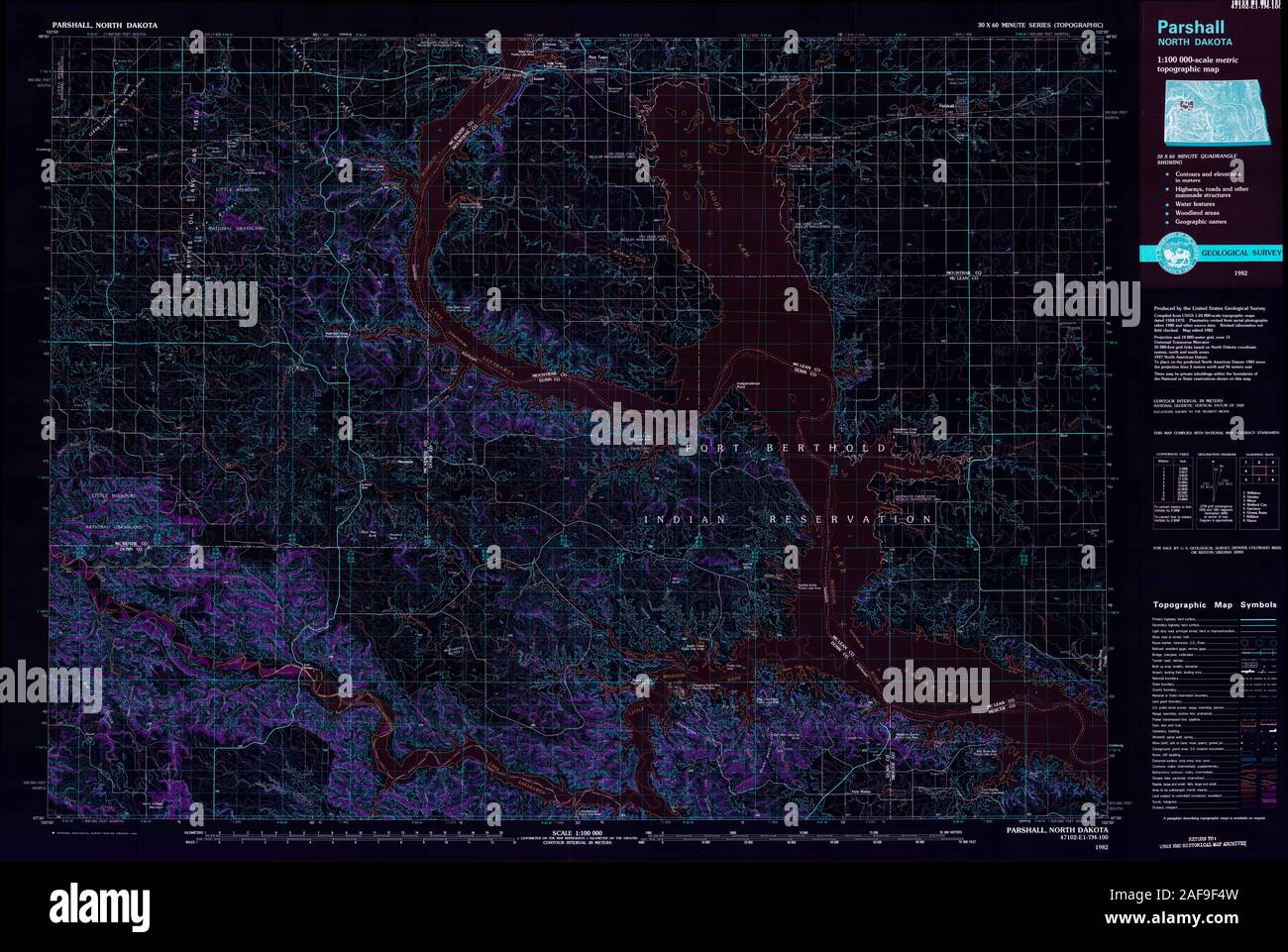 Map of parshall hi-res stock photography and images - Alamy