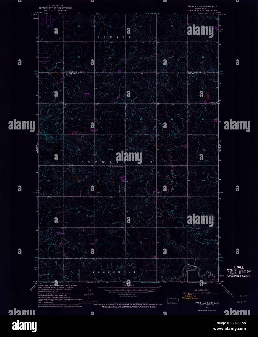 Map of parshall hi-res stock photography and images - Alamy