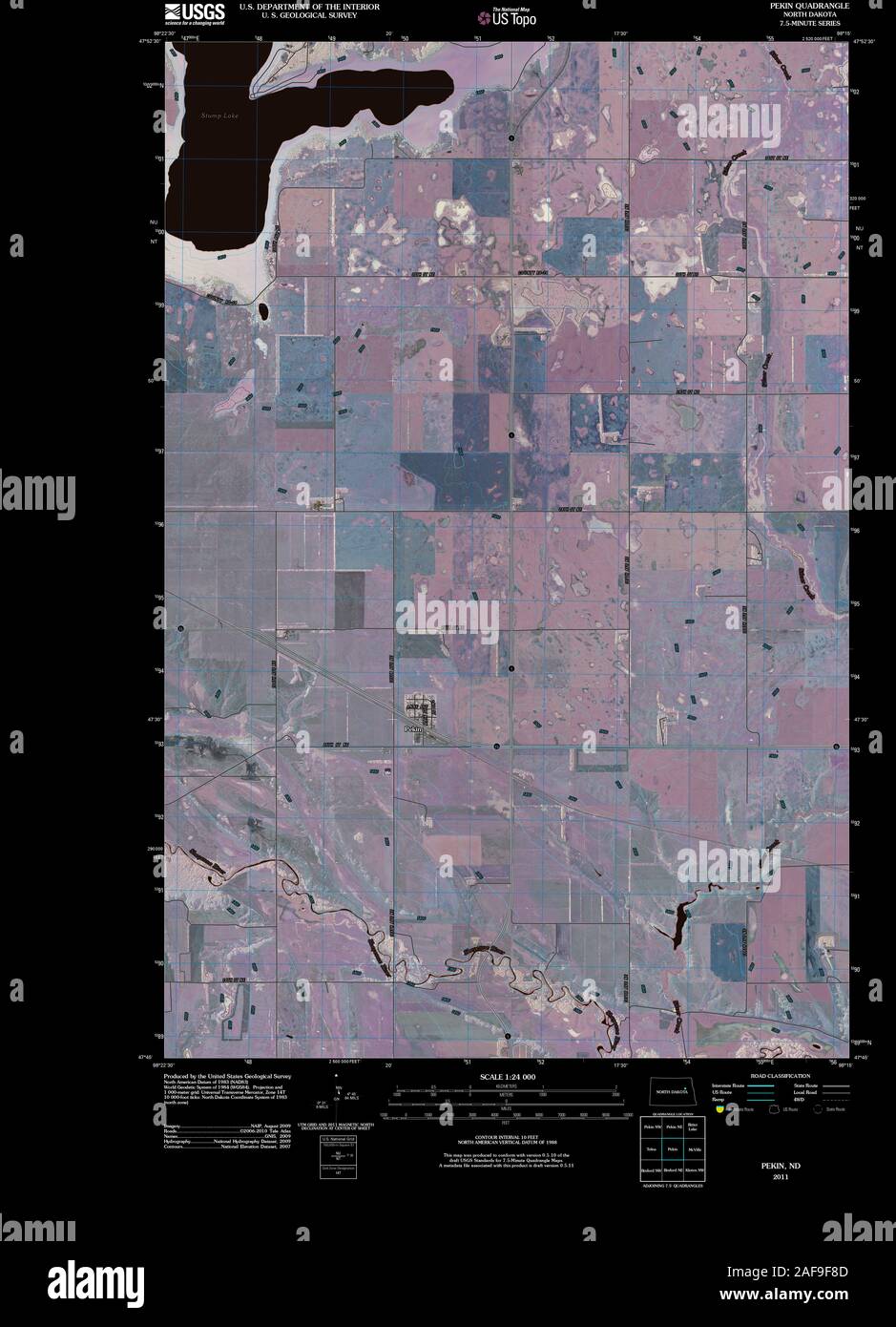 Map of pekin north dakota hi-res stock photography and images - Alamy