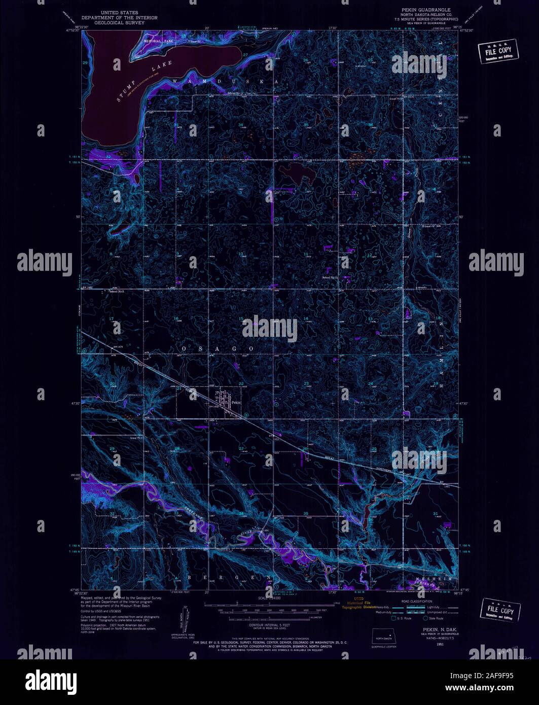 Map of pekin north dakota hi-res stock photography and images - Alamy