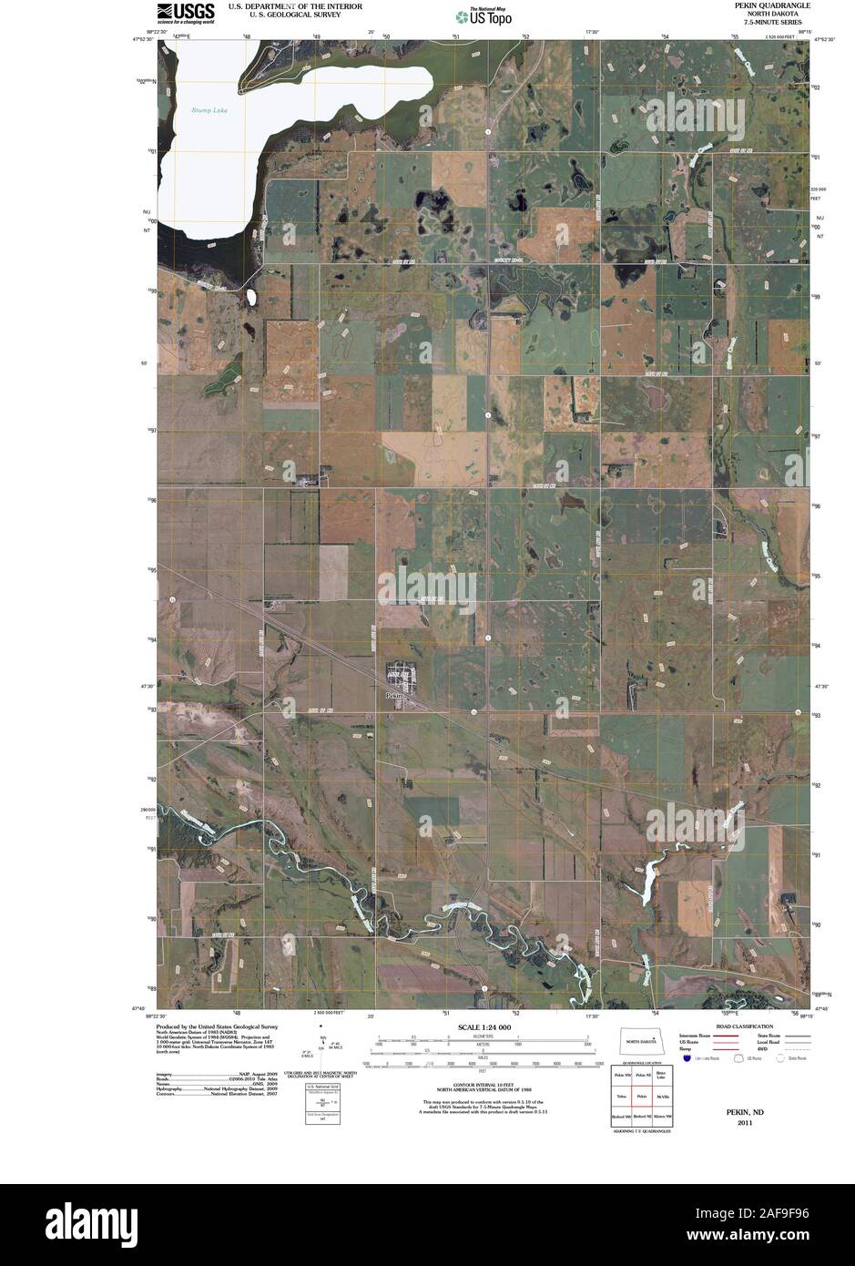 Map of pekin north dakota Cut Out Stock Images & Pictures - Alamy