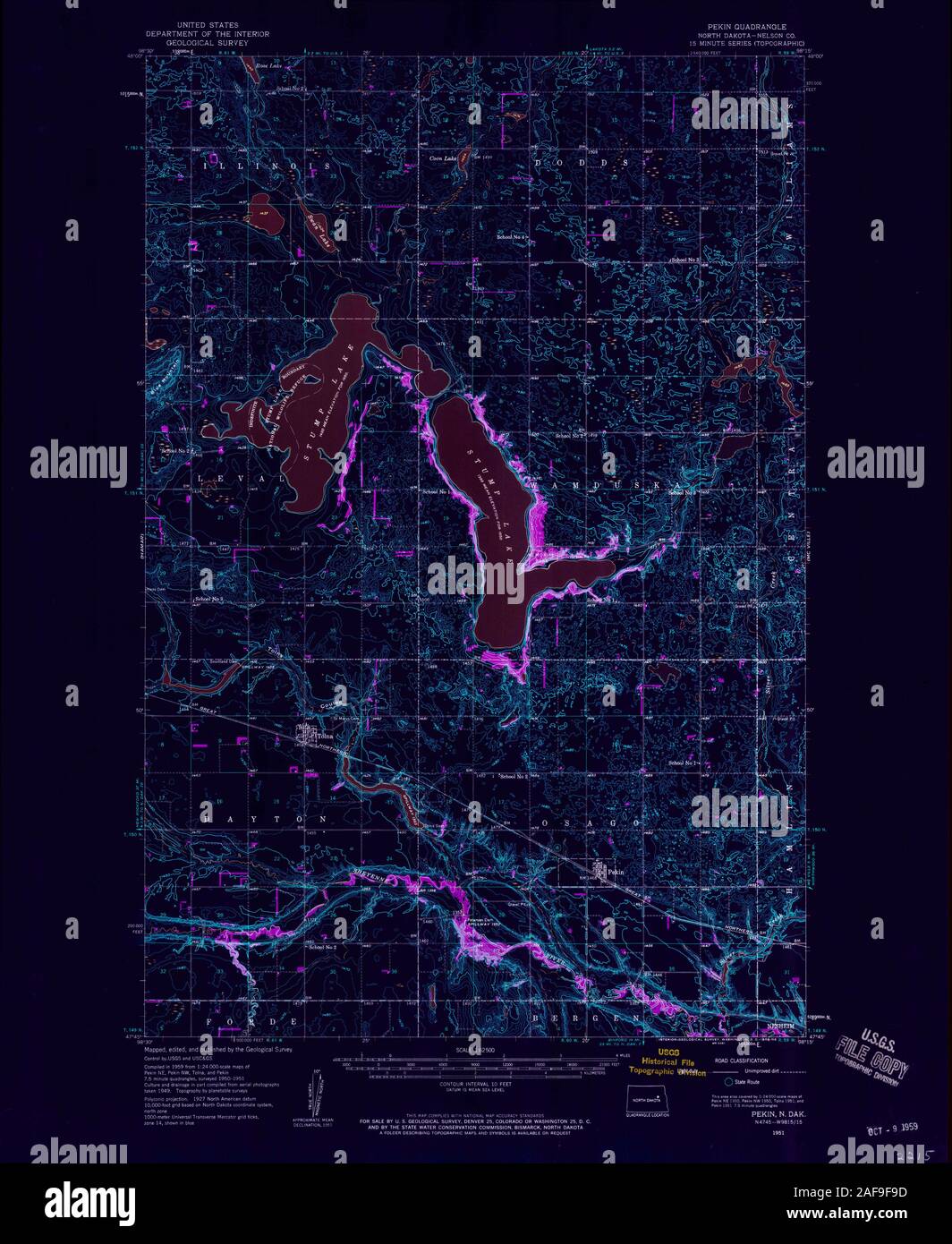 Map of pekin north dakota hi-res stock photography and images - Alamy
