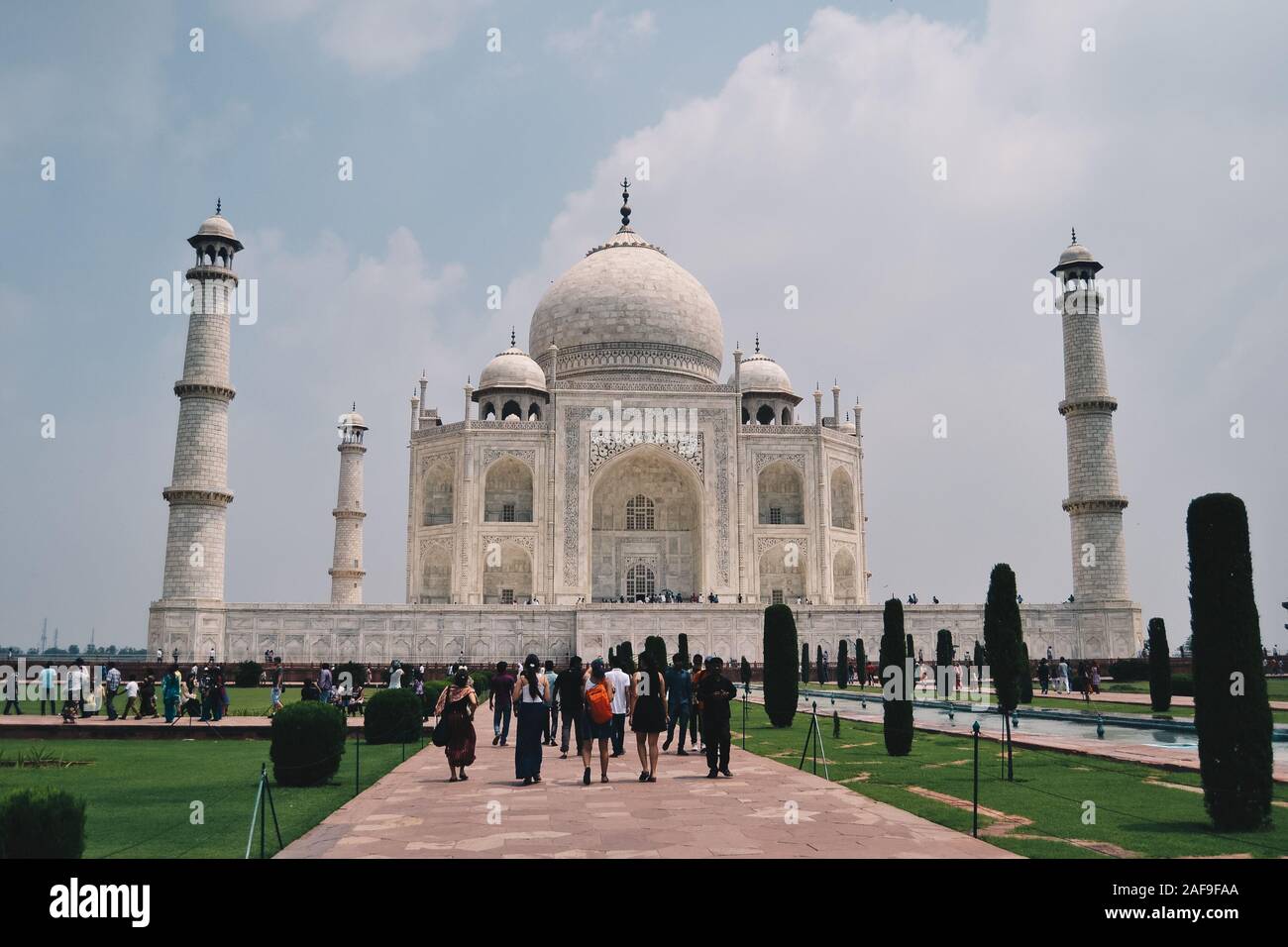 Landscape with the Taj Mahal Stock Photo - Alamy