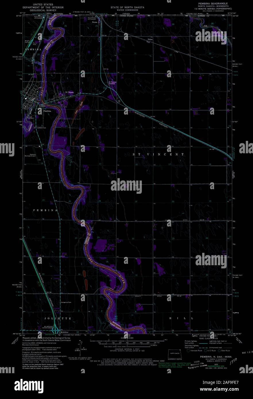 Pembina map hi-res stock photography and images - Alamy