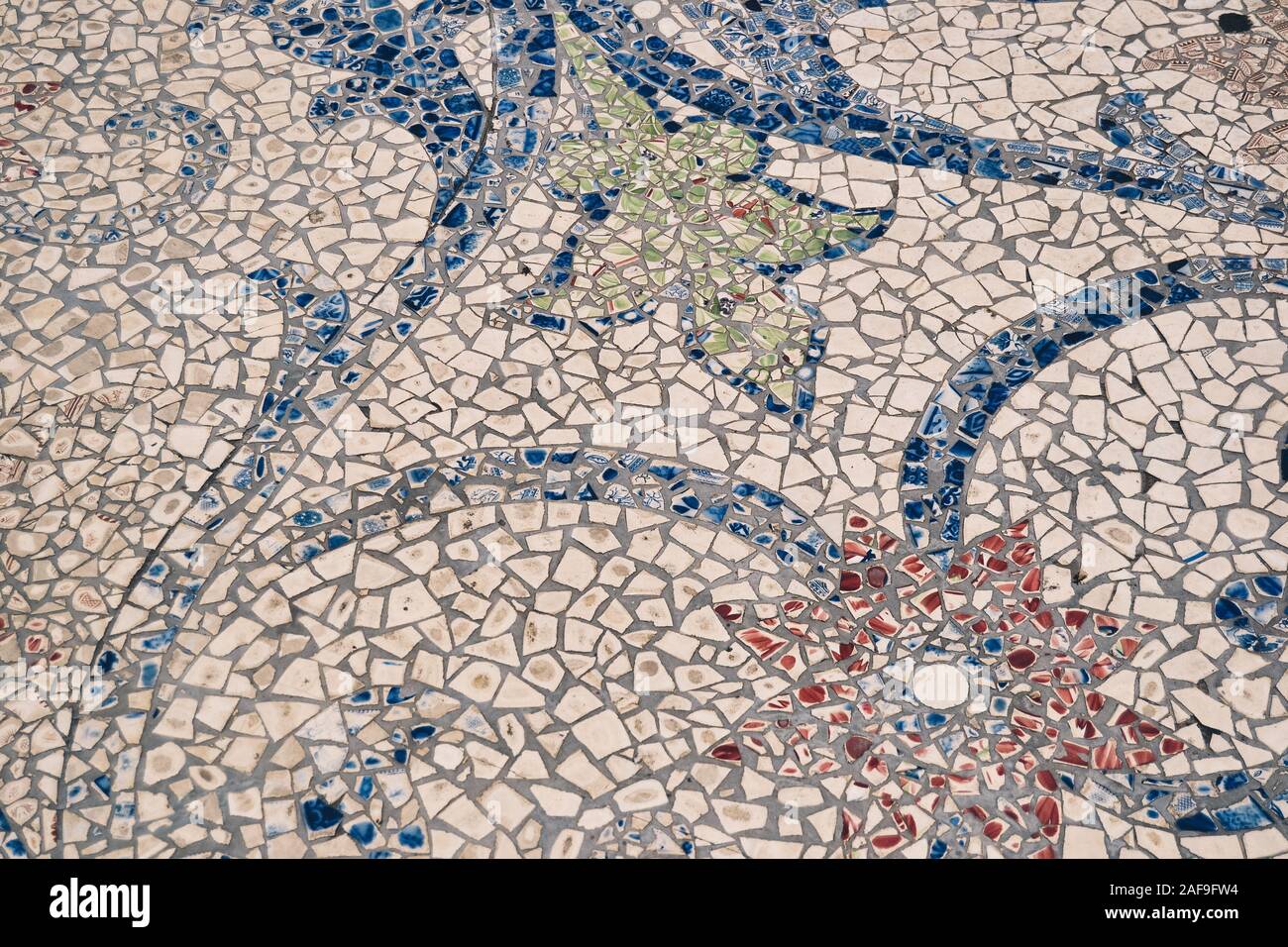 Mosaic floor with floral motif Stock Photo - Alamy