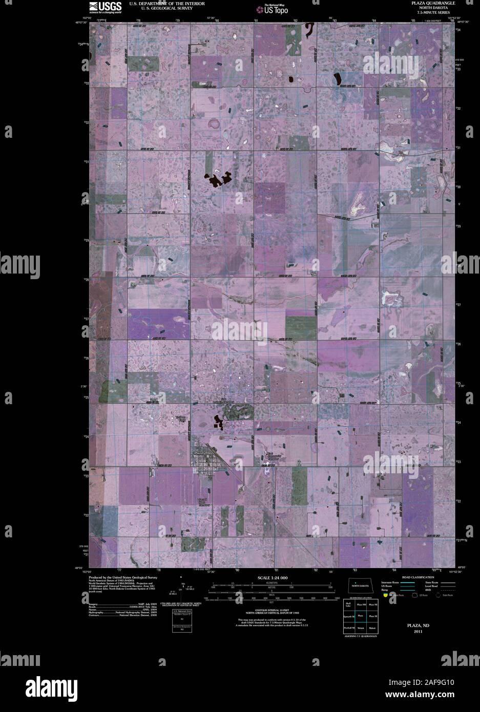 Plaza north dakota map hi-res stock photography and images - Alamy