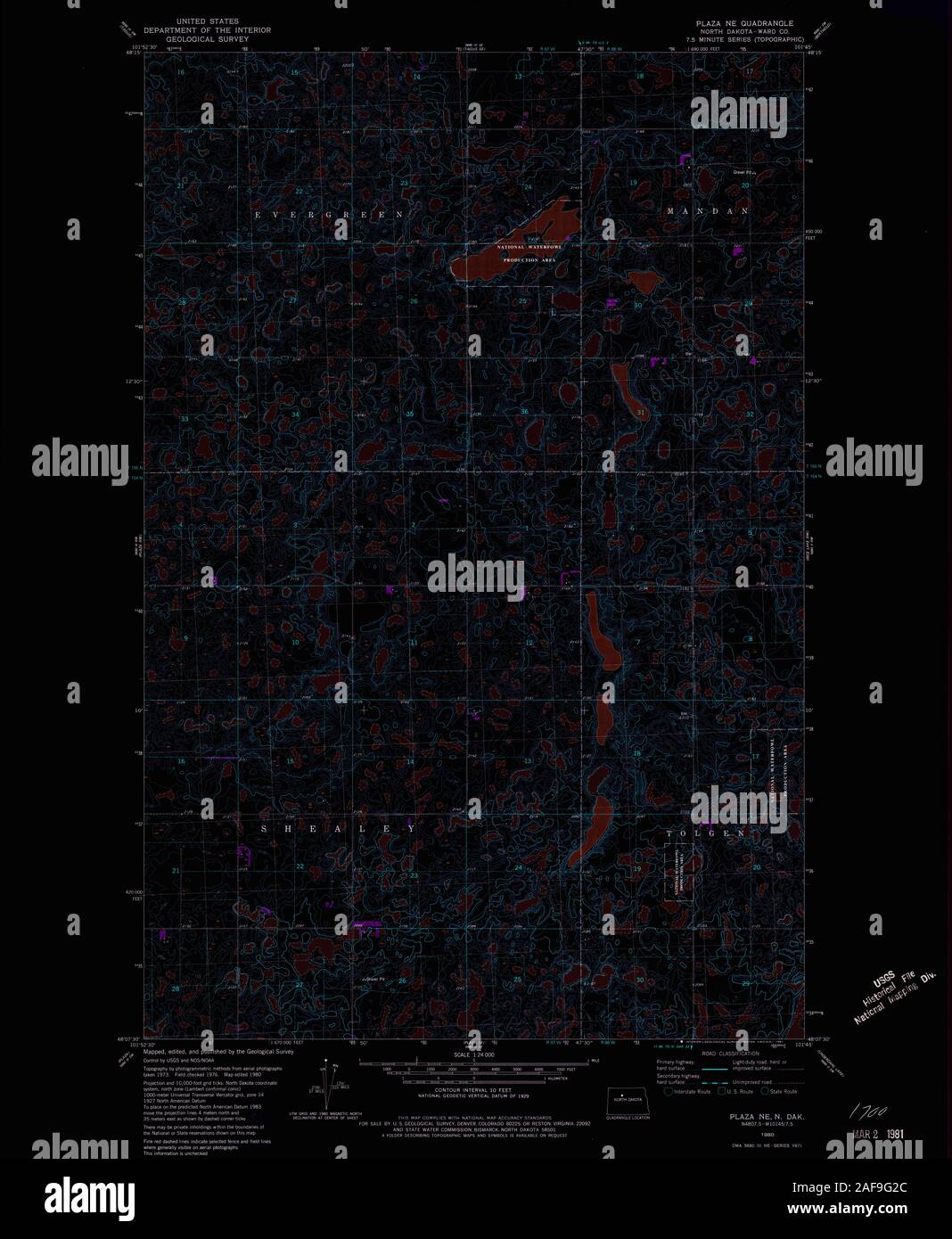 Map of plaza north dakota hi-res stock photography and images - Alamy