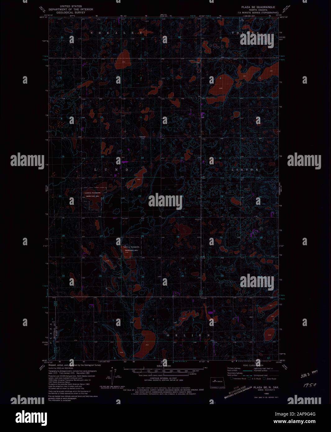 Plaza north dakota map hi-res stock photography and images - Alamy