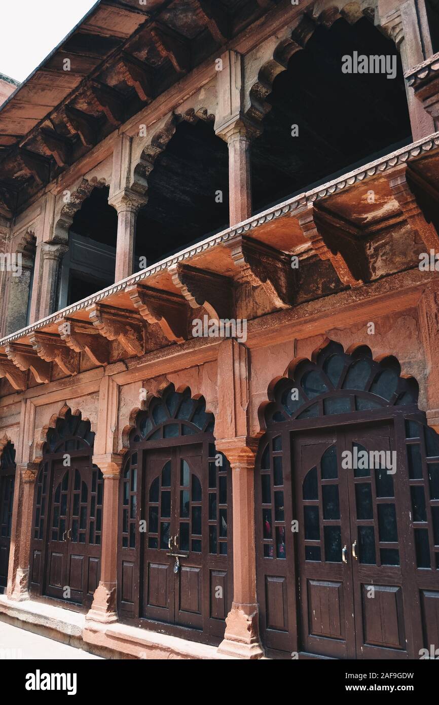 Arab arches in the Red Fort Stock Photo - Alamy