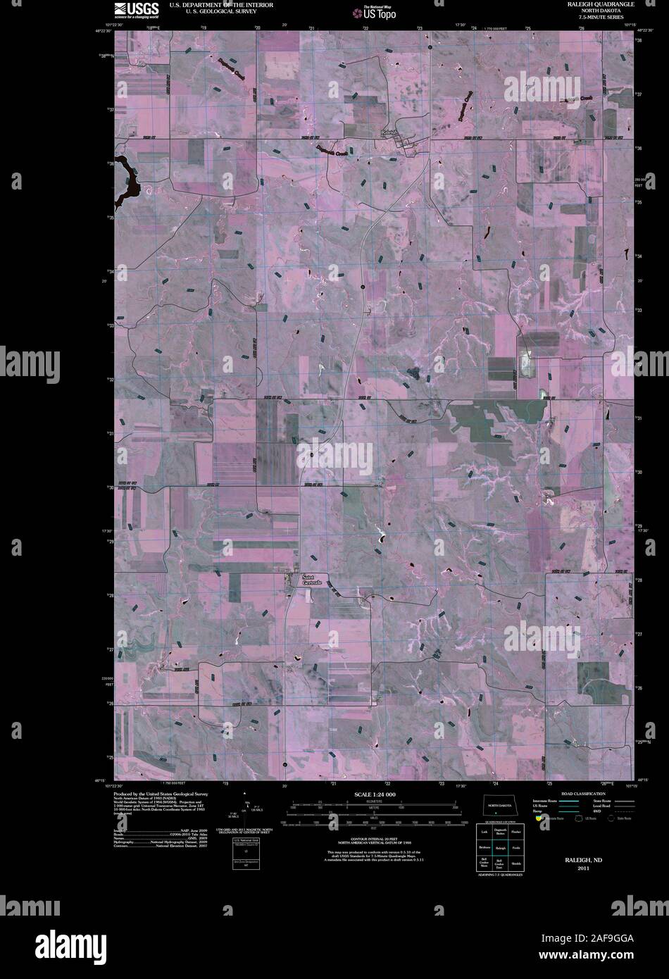 Raleigh north dakota map hi-res stock photography and images - Alamy