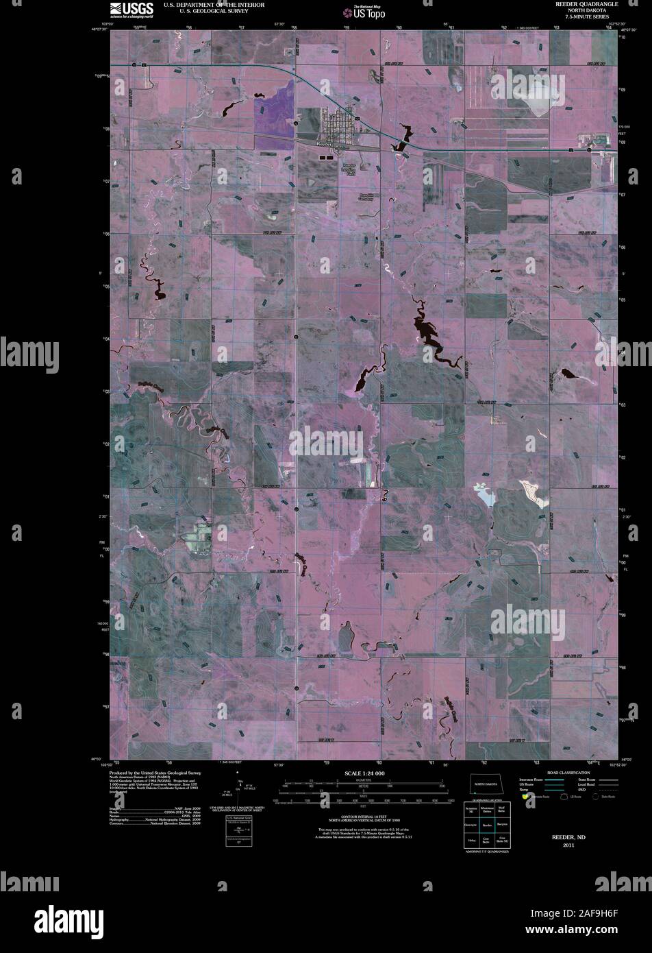 Map of reeder north dakota hi-res stock photography and images - Alamy