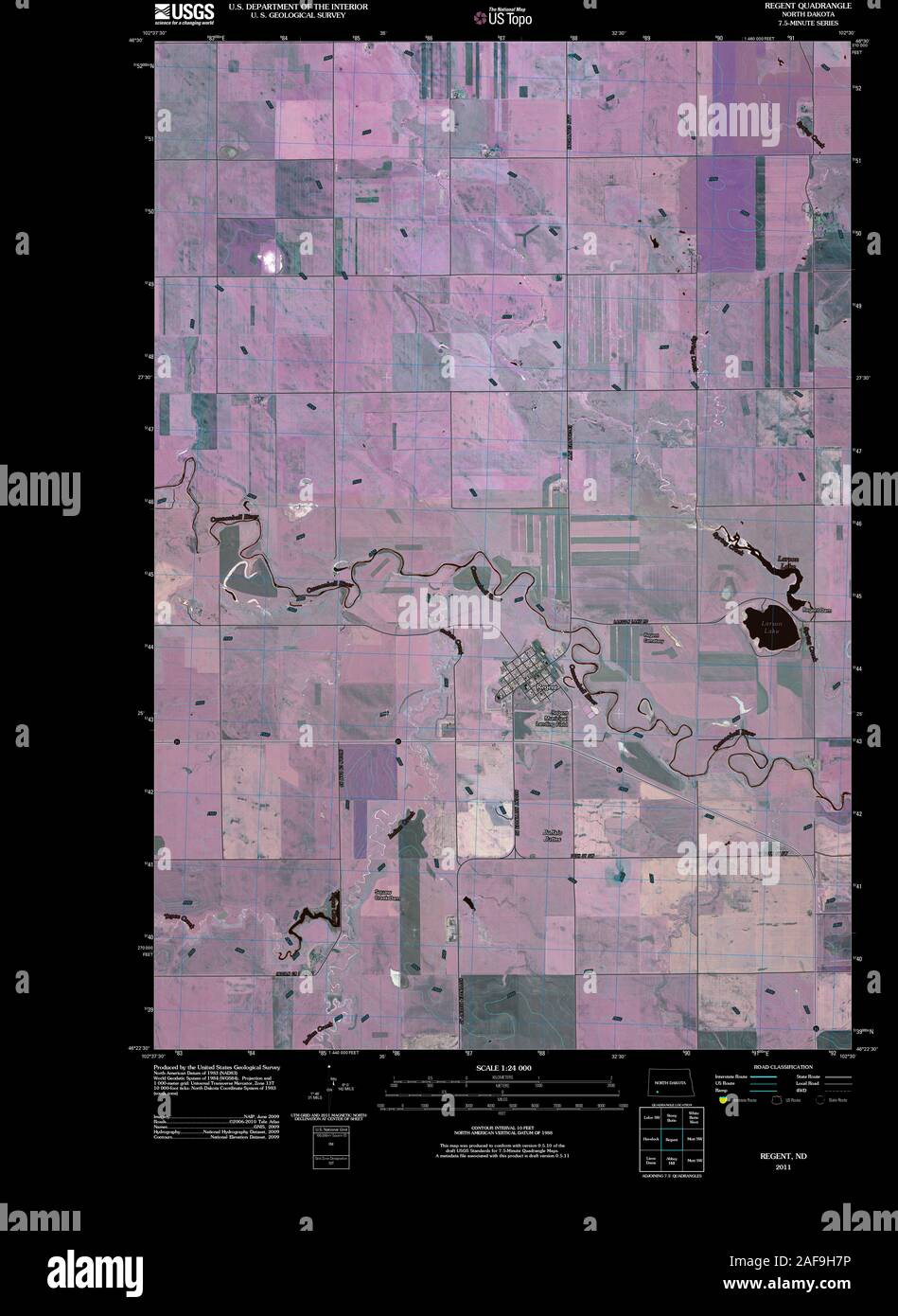 Regent north dakota map hi-res stock photography and images - Alamy