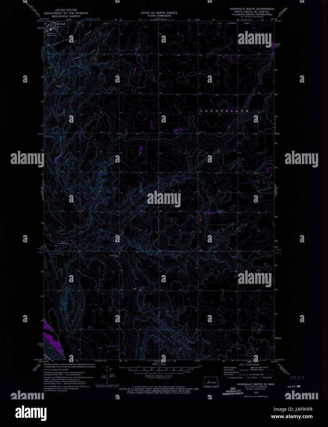 Riverdale north dakota map hi-res stock photography and images - Alamy