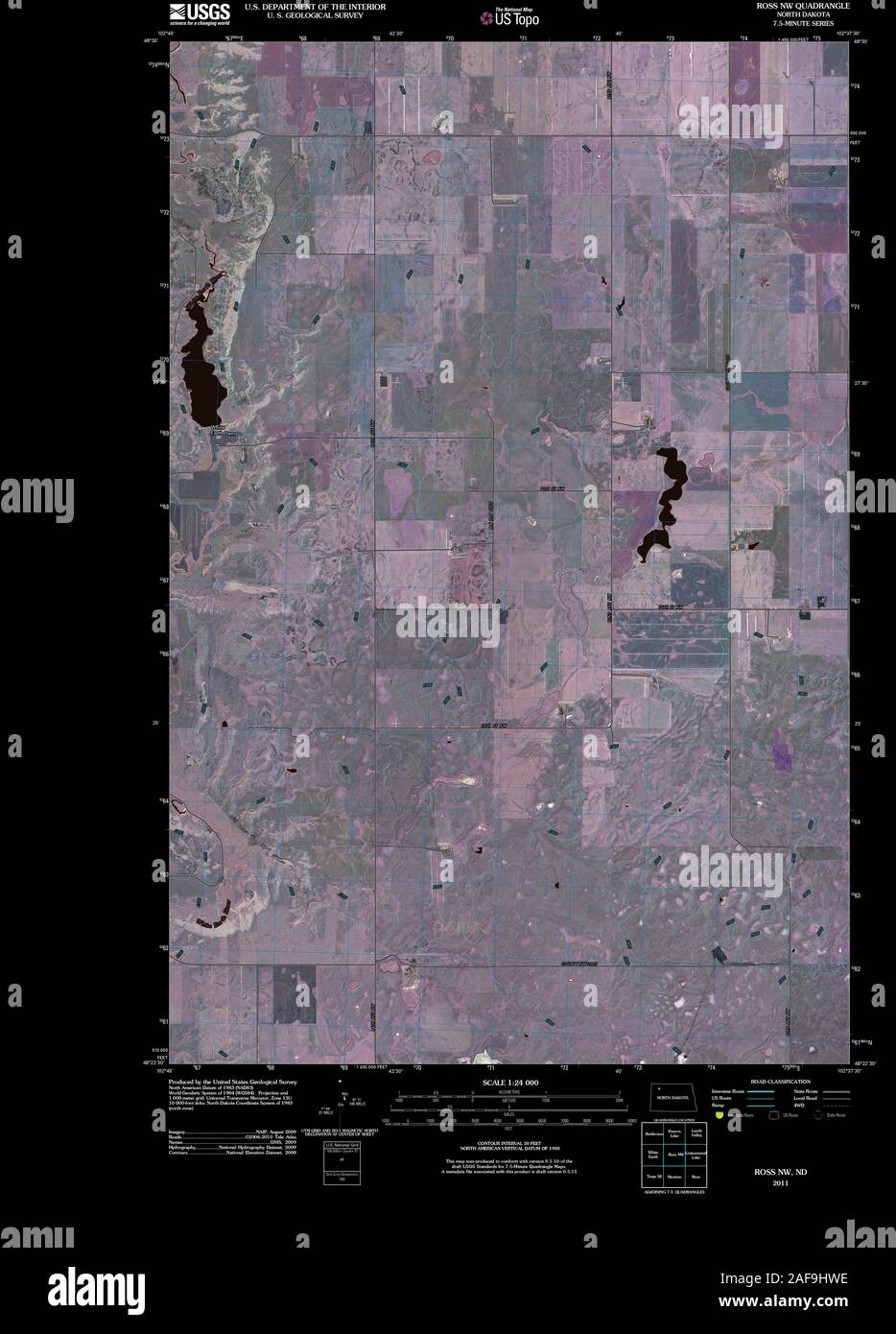 Map of ross north dakota hi-res stock photography and images - Alamy