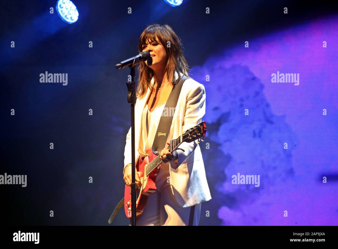Gijon, Spain. 13th Dec, 2019. Vanesa Martin singing during the Vanesa ...