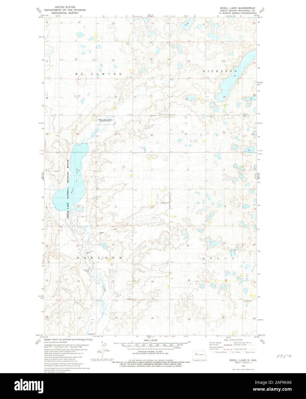 Shell lake map Cut Out Stock Images & Pictures - Alamy