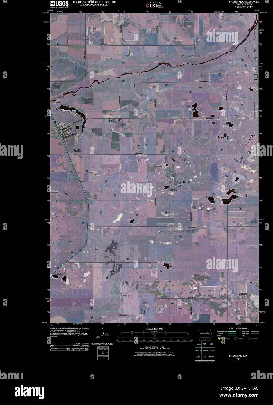 Map of sheyenne hi-res stock photography and images - Alamy