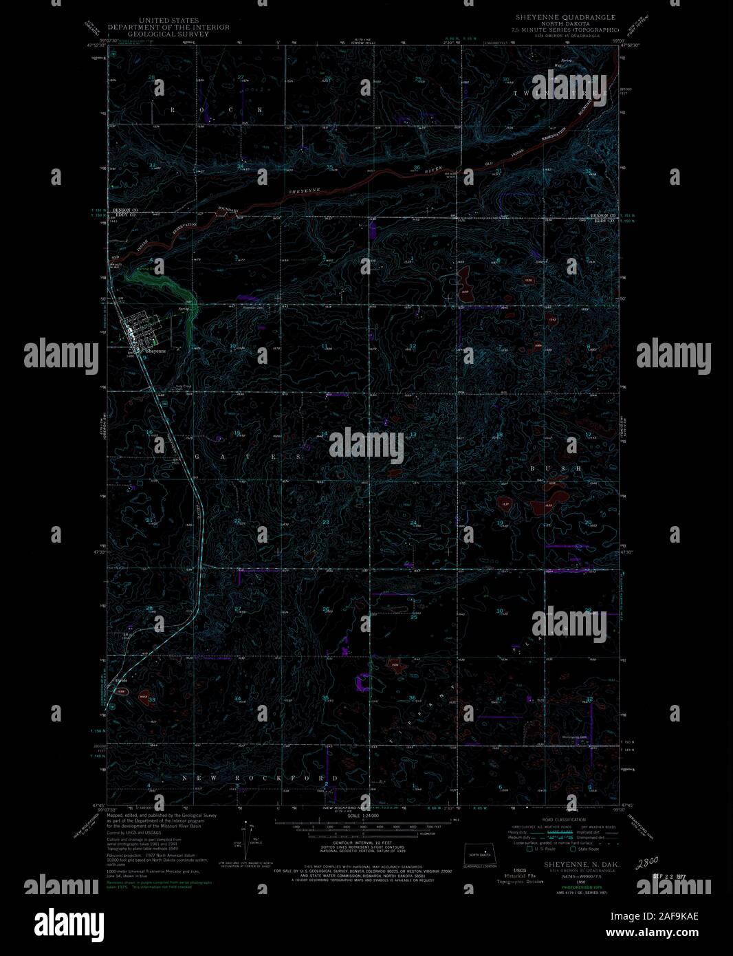 Map of sheyenne hi-res stock photography and images - Alamy