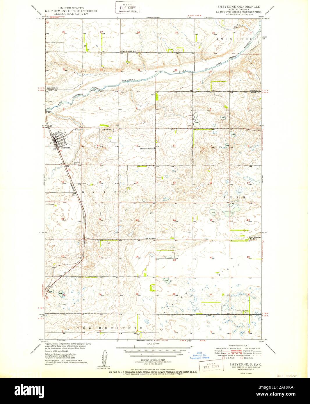 Map of sheyenne hi-res stock photography and images - Alamy