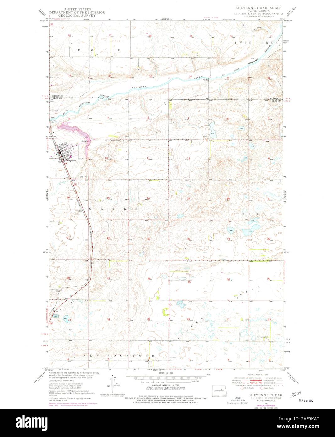 Map of sheyenne hi-res stock photography and images - Alamy