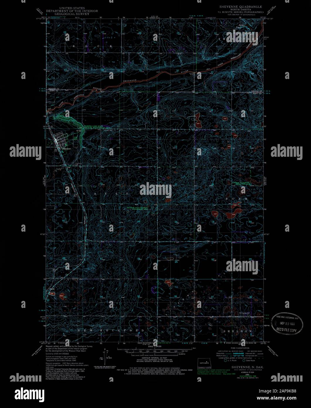 Map of sheyenne hi-res stock photography and images - Alamy