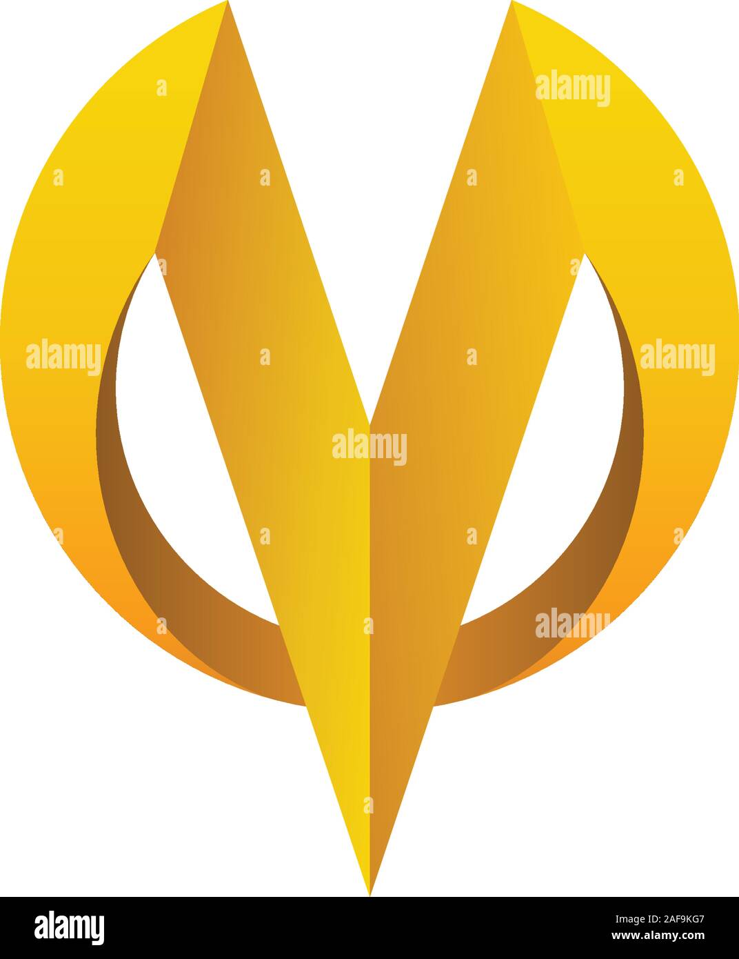 Letter V surrounded by circle on white background. Luxury business logo ...