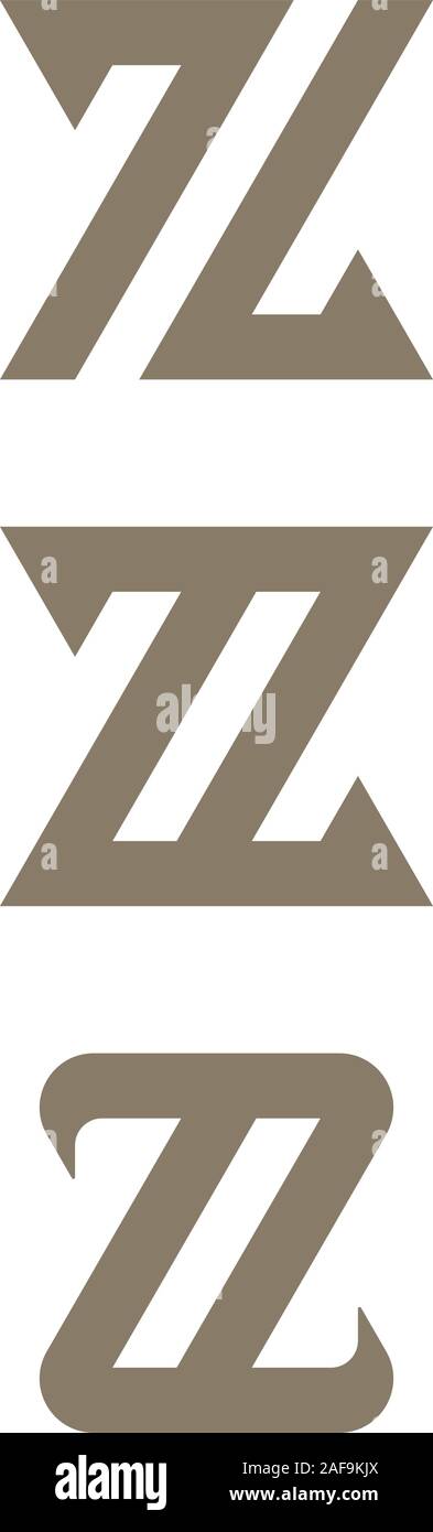 Letters Z icons on white background. Abstract business logo design ...