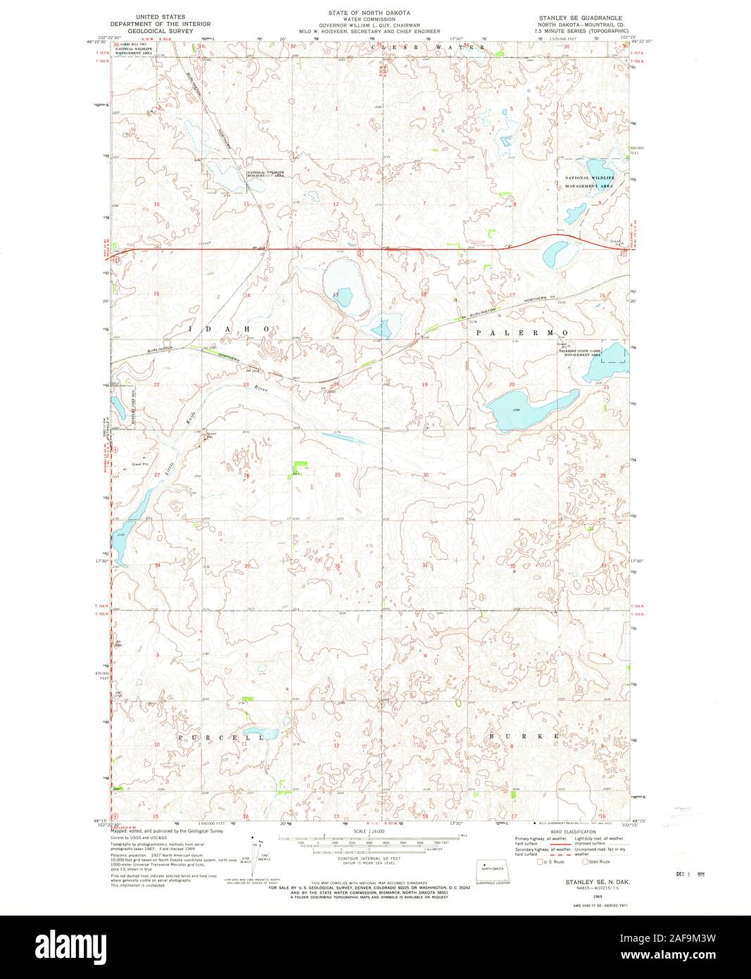 Stanley North Dakota Map High Resolution Stock Photography and Images ...