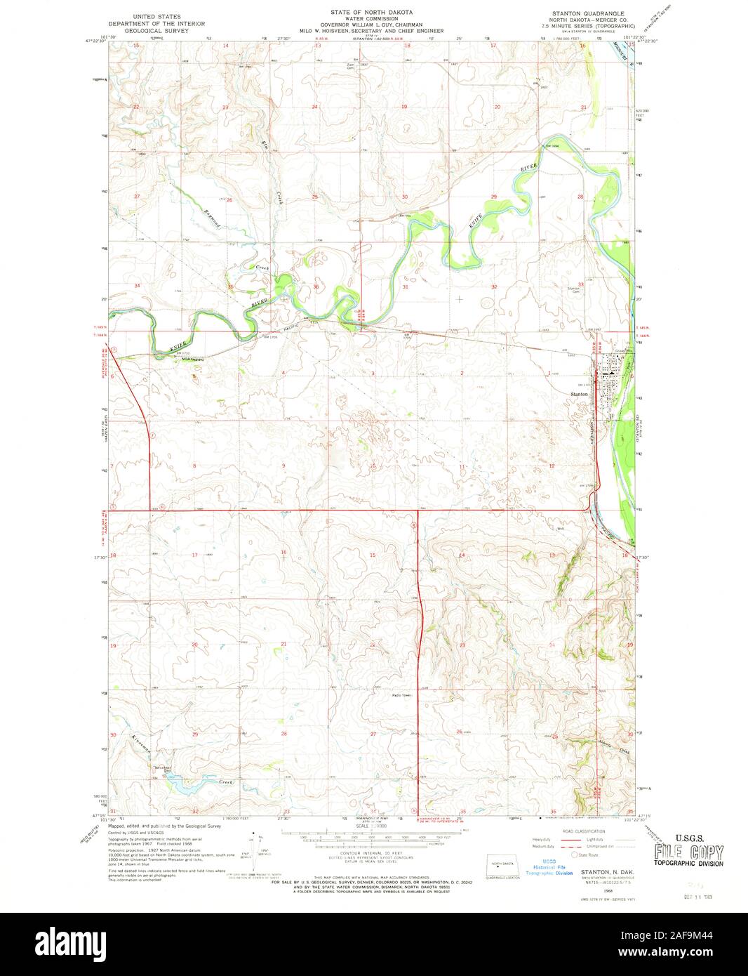 Map Of Stanton North Dakota High Resolution Stock Photography and ...
