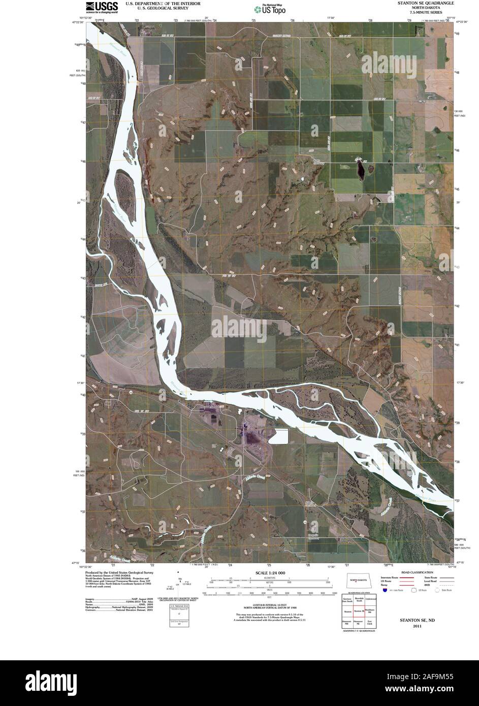 Stanton north dakota map hi-res stock photography and images - Alamy