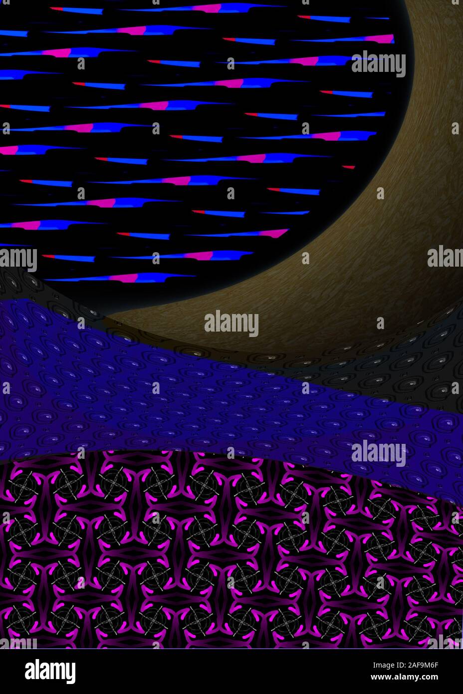 Abstract moon surface design with purple and yellow Stock Photo - Alamy