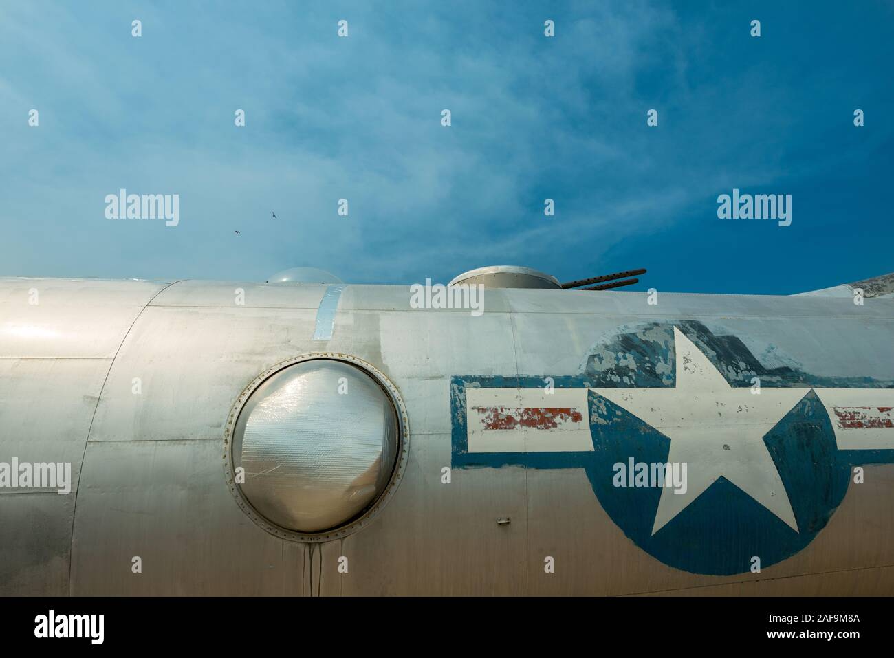 The Fuselage of an Air Force Plane with a Top Mounted Gun Turret Stock ...