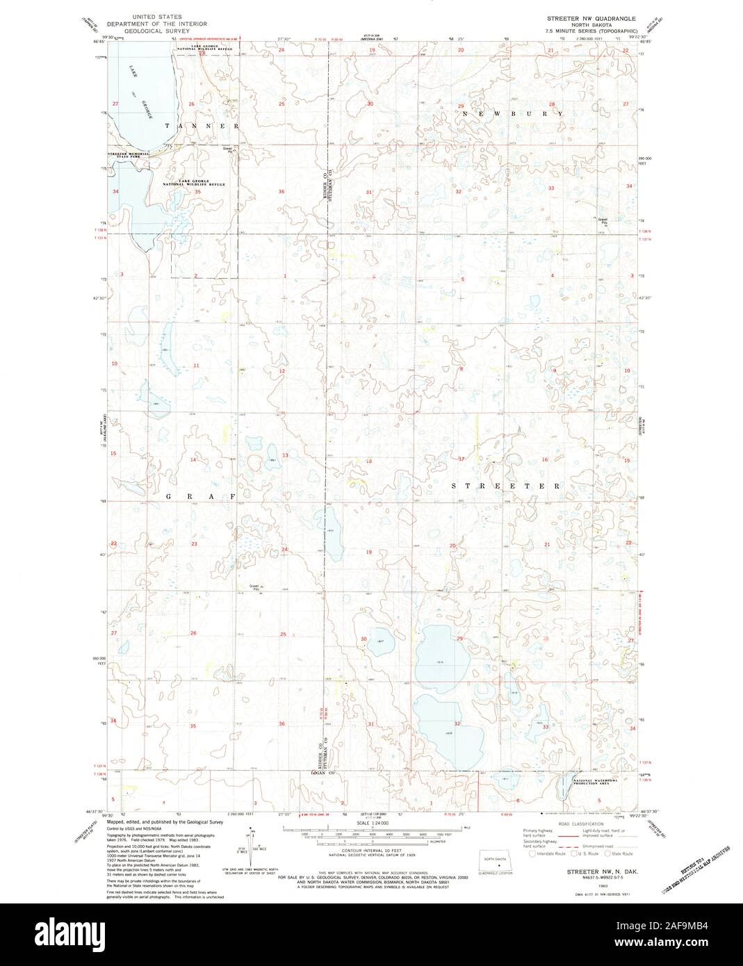 Streeter north dakota map hi-res stock photography and images - Alamy