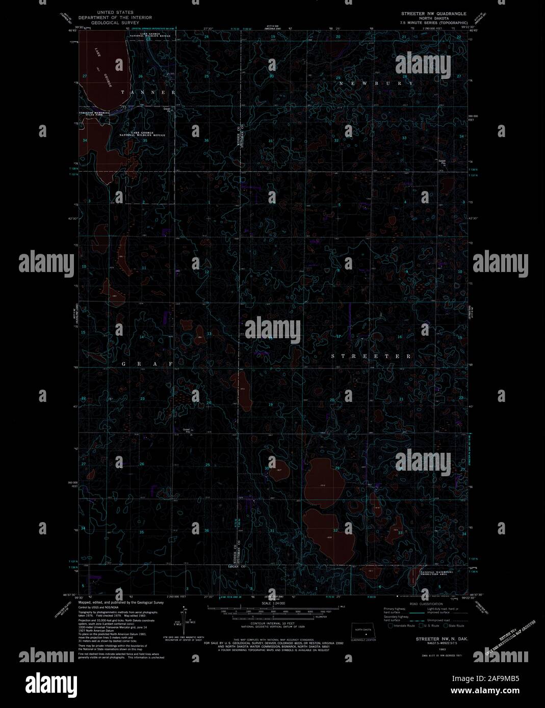 Streeter north dakota map hi-res stock photography and images - Alamy