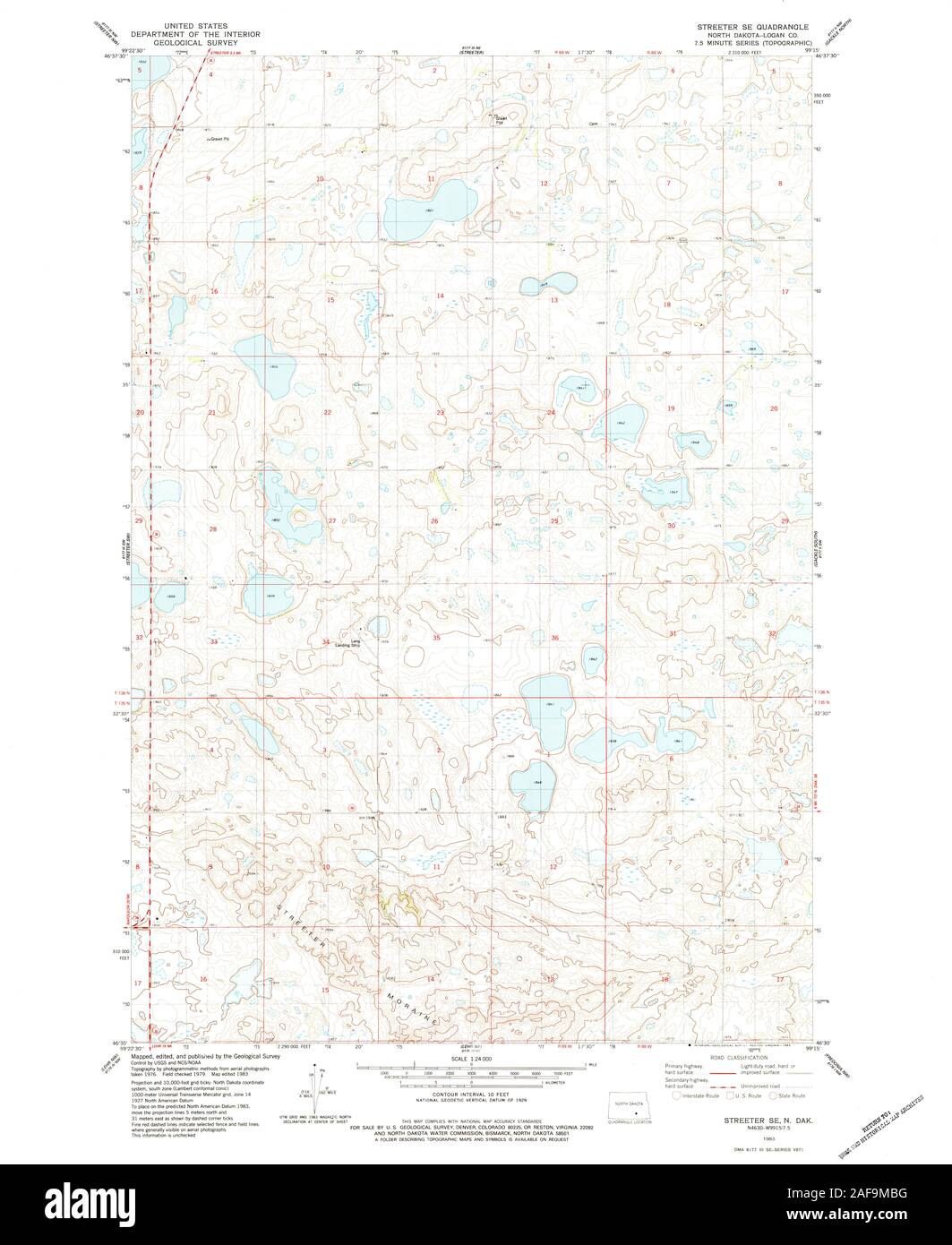 Streeter north dakota map hi-res stock photography and images - Alamy