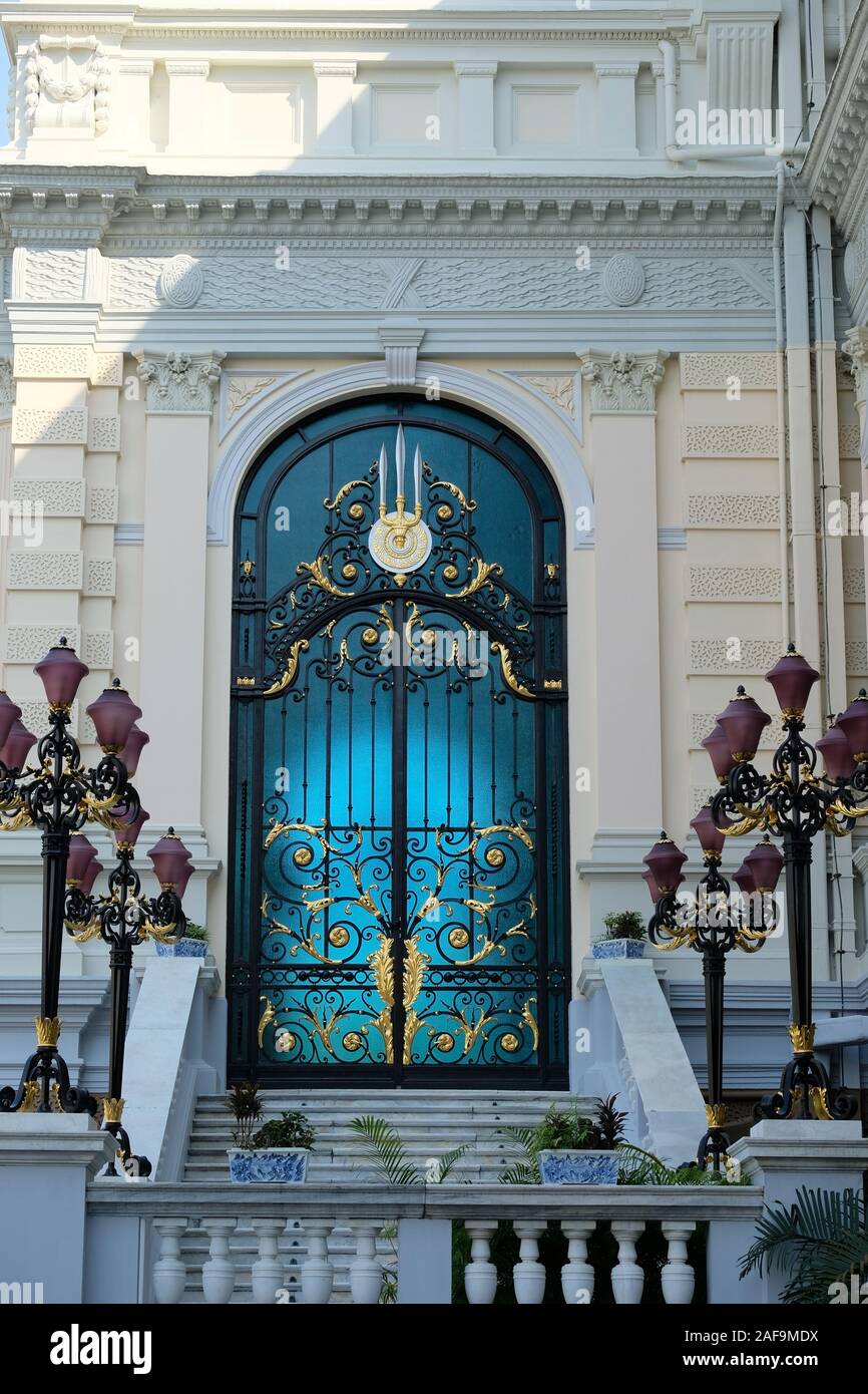 The beauty of blue door of Grand Palace Stock Photo - Alamy