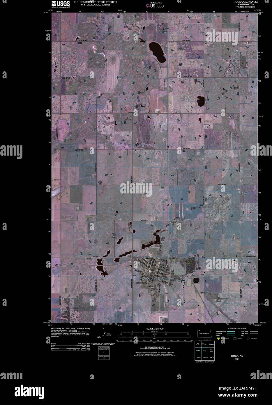 Tioga north dakota map hi-res stock photography and images - Alamy