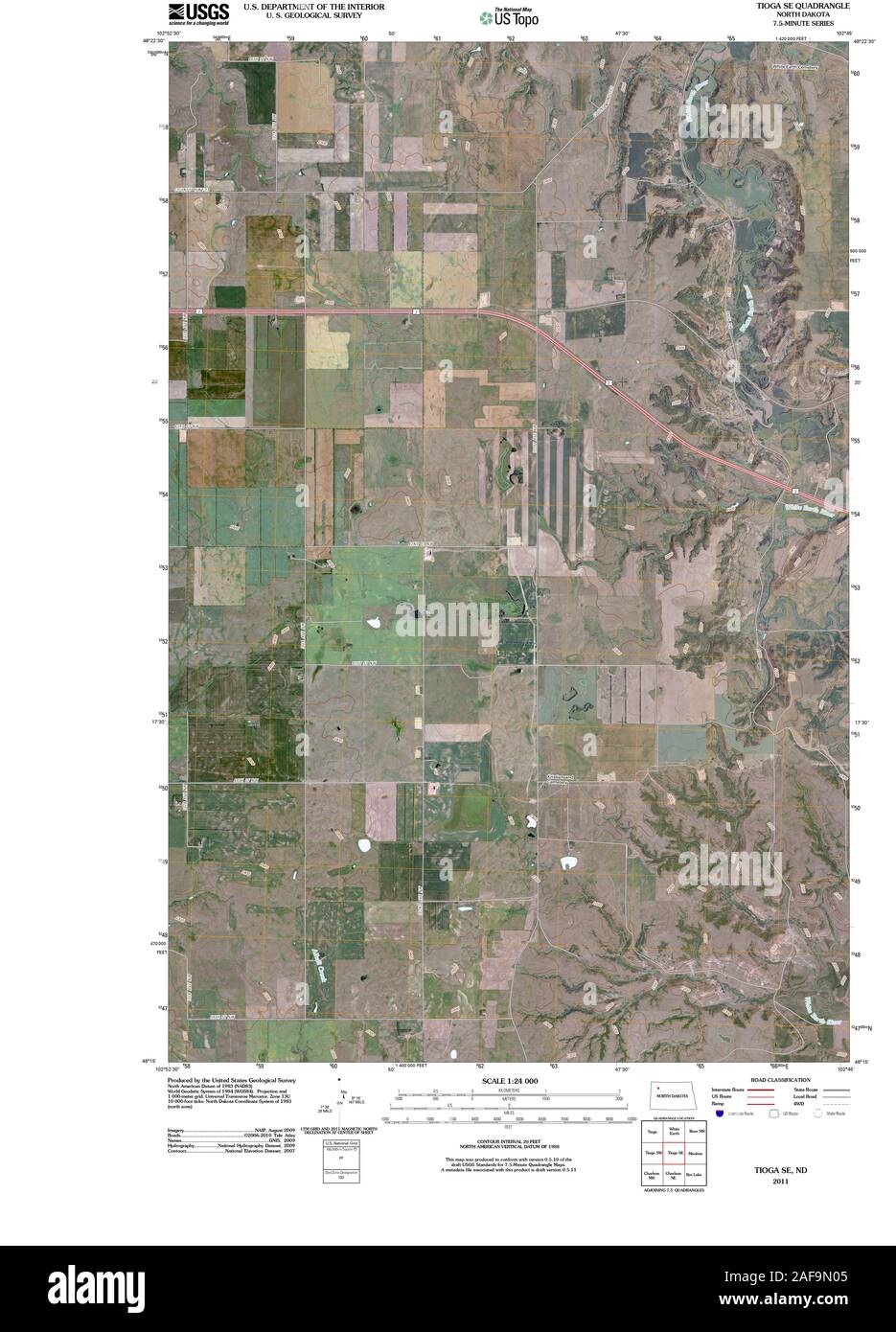 Tioga north dakota map hi-res stock photography and images - Alamy