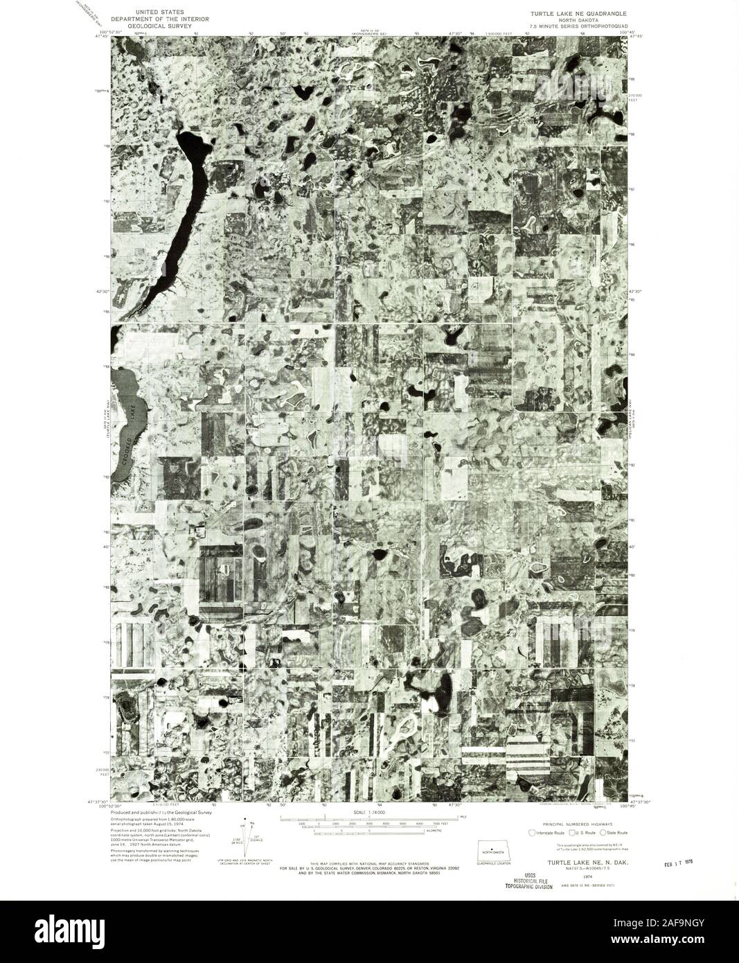 Turtle lake north dakota map hi-res stock photography and images - Alamy