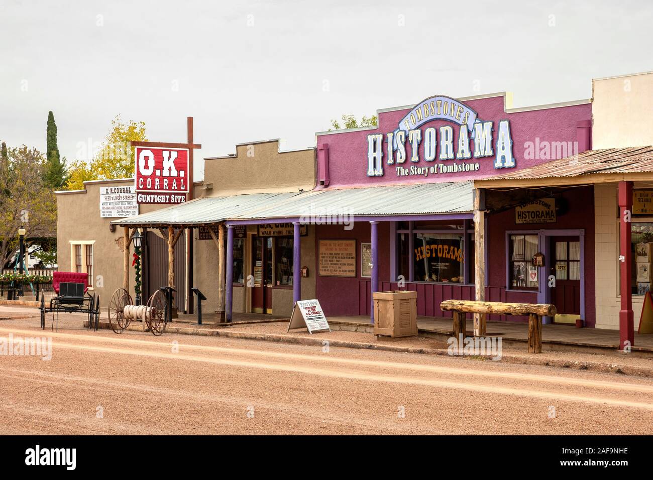 Tombstone, AZ - November 27, 2019: A view of the O.K. Corral complex ...